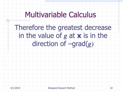 Ppt Steepest Descent Method Powerpoint Presentation Free Download Id521971