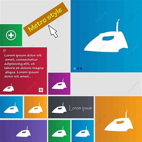 Vector Buttons With Cursor Pointer Modern Website Interface Icons Featuring An Iron Sign Design