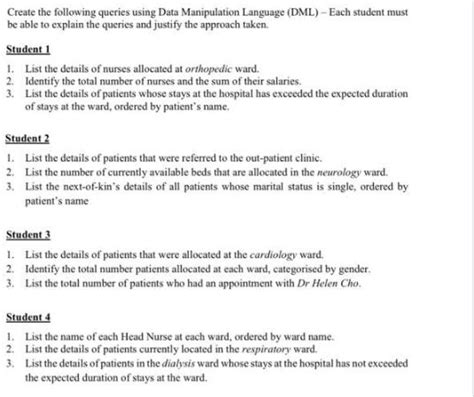 Solved Create The Following Queries Using Data M Solutioninn