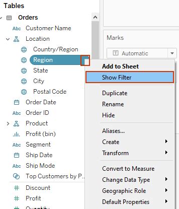 Adding Filters To Tableau Dashboards