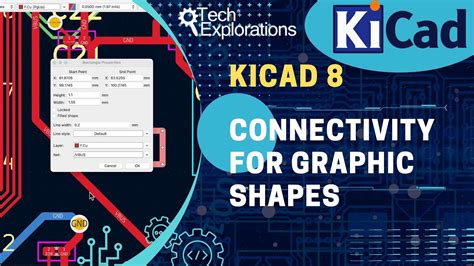 Kicad 8 Pcb Editor Connectivity For Graphic Shapes Youtube