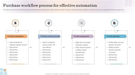 Purchase Order Workflow Slide Team