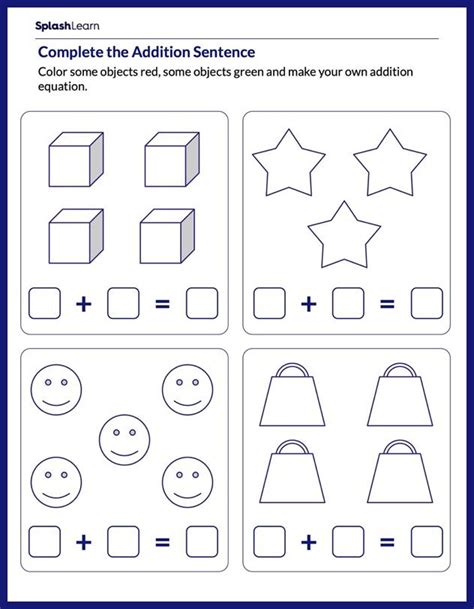 Make An Addition Equation Math Worksheets Splashlearn Worksheets