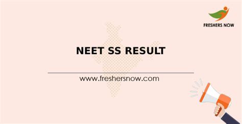 Neet Ss Result 2025 Out Neet Ss Score Card