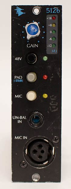 Vintage Api Audio Products Model 512b 500 Series Mic Preamp Reverb
