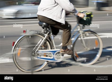 Cyclists With Motion Blur Stock Photo Alamy