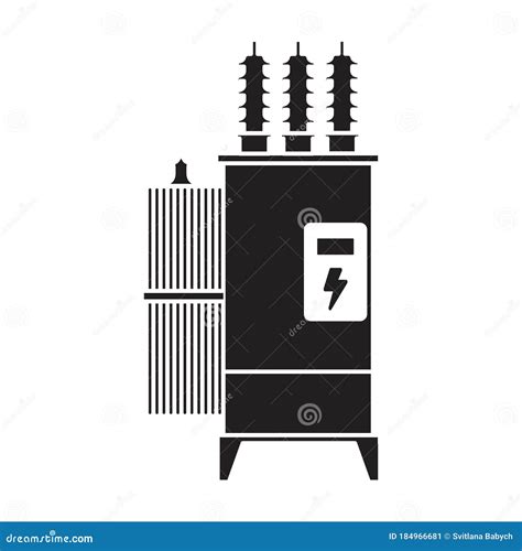 Transformer Vector Icon Black Vector Icon Isolated On White Background Transformer Stock Vector