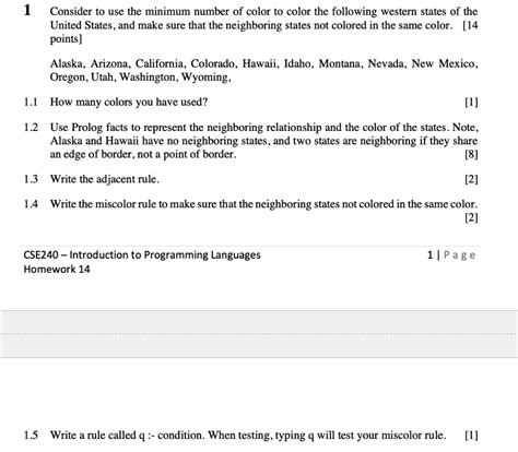 Solve Using Prolog Facts Consider To Use The Minimum Number Of