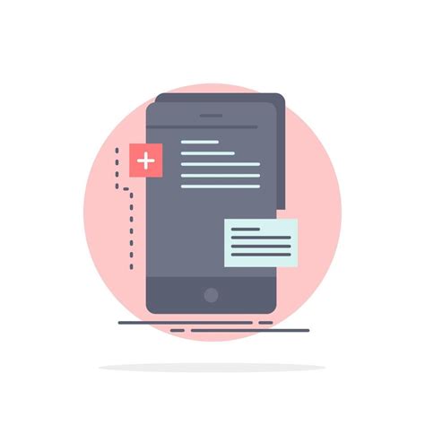 Frontend Interface Mobile Phone Developer Flat Color Icon Vector