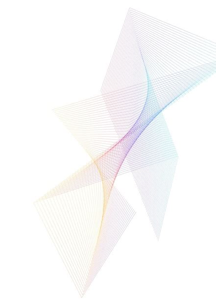 Premium Vector Design Element Curved Sharp Corners Wave Many Lines Abstract Vertical Broken