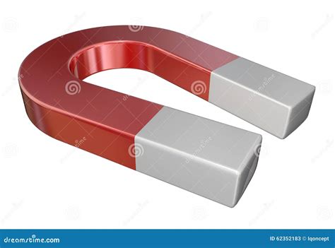 Red Metal Magnet Science Attraction Stock Image Image Of Physics Concept 62352183