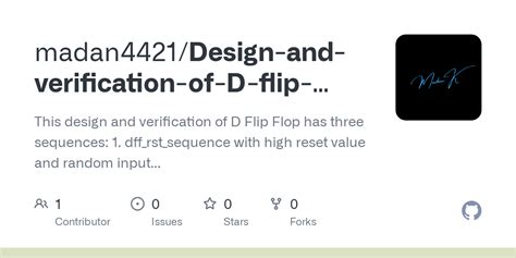 Github Madan4421design And Verification Of D Flip Flop Using Sv And Uvm This Design And