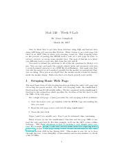 Week9 Lab WithOutput Pdf Stat 240 Week 9 Lab Dr Dave Campbell