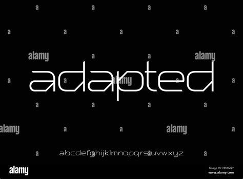 Modern Futuristic Lowercase Display Font Vector Stock Vector Image And Art Alamy