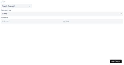 Datetime Picker Internationalization Codesandbox