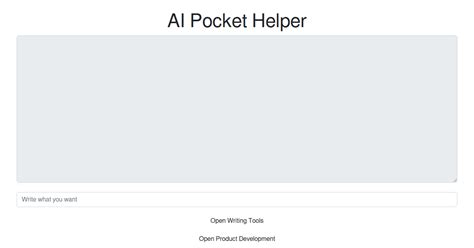 Ai Pocket Helper Codesandbox