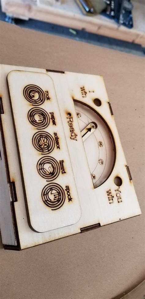 Rock Paper Scissors Lizardspock Game Arduino Based Laser Cut Case