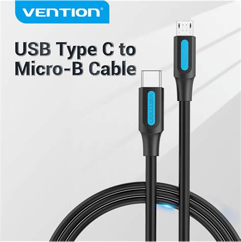 Vention Usb C Male To Micro B Male A Cable High Speed Charging Mbps Transmission Speed
