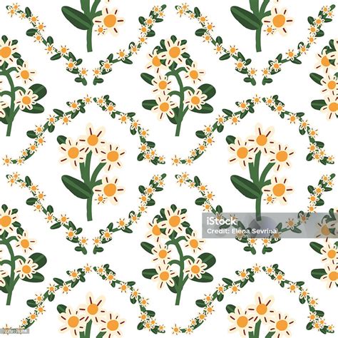 흰 꽃의 귀여운 완벽 한 요염 패턴입니다 벽지 또는 포장지에 대한 프레피 배경 개화기에 대한 스톡 벡터 아트 및 기타 이미지 개화기 격자 구조물 계절 Istock