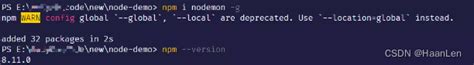 npm run dev 出现以下警告npm warn config global ` global` ` local` are deprecated use ` location