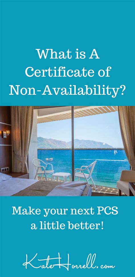 Certificate Of Non Availability Navy
