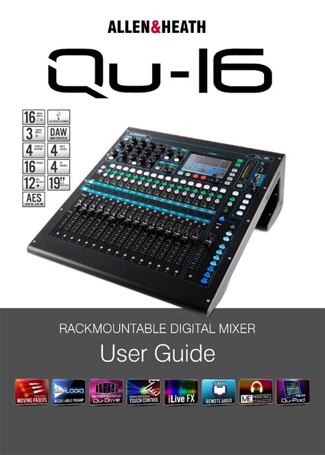 Bedienungsanleitung Allen-Heath QU-16 (Seite 1 von 52) (Englisch)