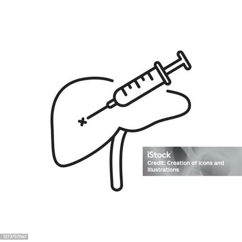 생검 간 블랙 라인 아이콘 의료 및 과학 개념 실험실 진단 웹 모바일 앱 프로모션을 위한 픽토그램 Ui Ux 디자인 요소 개념에 대한 스톡 벡터 아트 및 기타 이미지