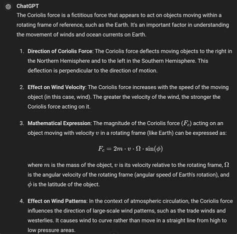 Coriolis Force R Upsc