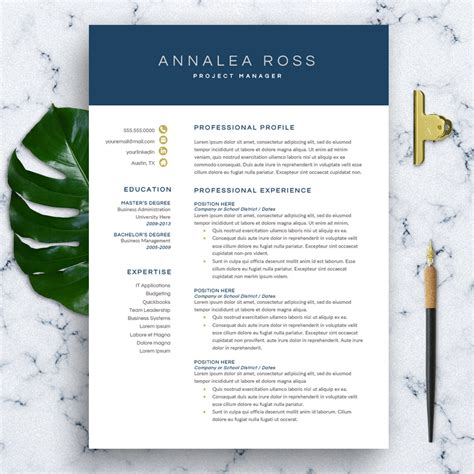 Modern Resume Template For Word Creative Resume Templates ~ Creative