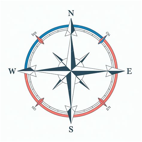 A Compass Rose A Navigational Tool Used To Indicate Direction Premium Ai Generated Vector
