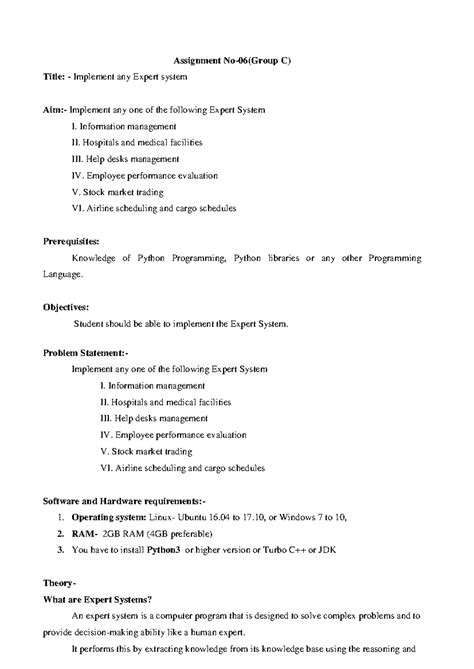 Ai Assignment No 6 Writeup Assignment No 06group C Title