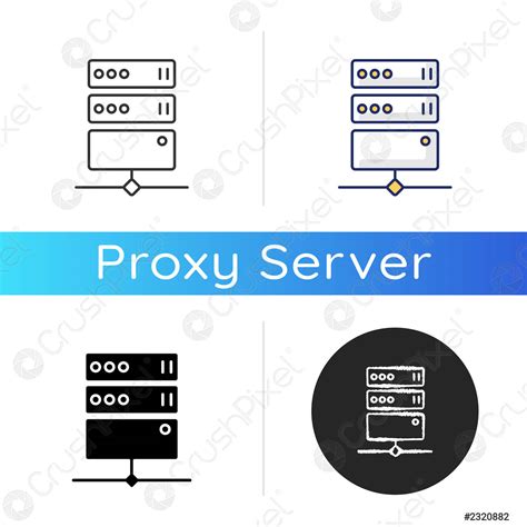 Proxy Server Icon Stock Vector Crushpixel