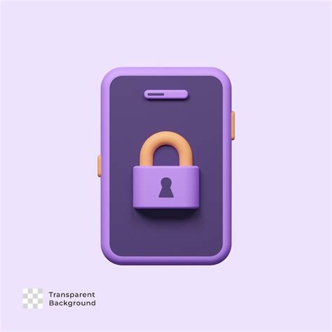 Premium Psd Mobile Security 3d Icon