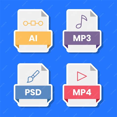 premium vector document file format folder pdf doc xls zip txt