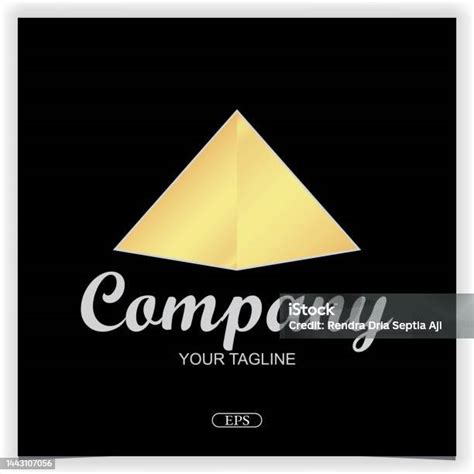 럭셔리 골드 피라미드 로고 디자인 프리미엄 우아한 템플릿 벡터 Eps 10 0명에 대한 스톡 벡터 아트 및 기타 이미지 0명 3차원 형태 개념 Istock