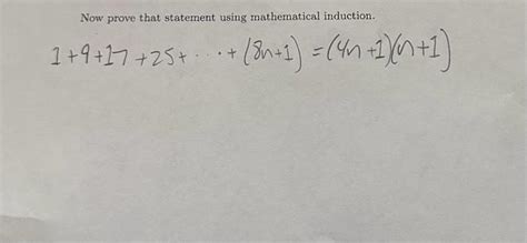 Solved Using Proof Of Induction Can You Help Me Solve This Chegg