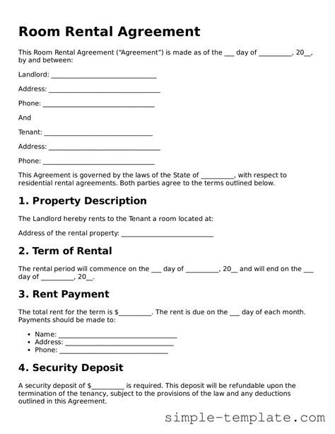 Make Your Room Rental Agreement With Our Fillable Template