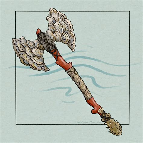 Dnd Weapon Design Commission The Client Wanted An Ocean Themed Battle