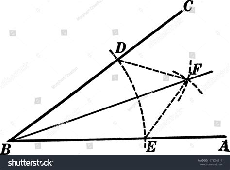 Illustration Showing How Construct Bisector Angle Stock Vector Royalty Free 1678092517