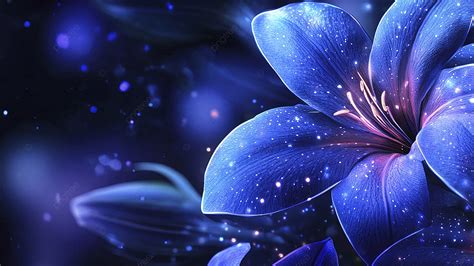 빛나는 파란색과 보라색 꽃 어두운 배경 빛나는 파란색 보라 배경 일러스트 및 사진 무료 다운로드 Pngtree