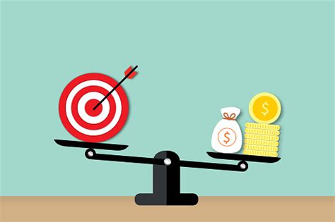 동전이 있는 빨간색 대상 검은색 돈 가방 파스텔 녹색 배경에 눈금이 있습니다 돈을 보호하십시오 가방에 대한 스톡 벡터 아트 및 기타 이미지 Istock