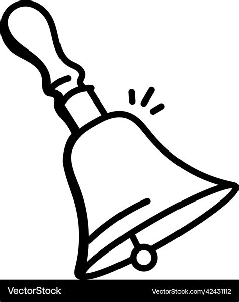 Handbell Royalty Free Vector Image Vectorstock