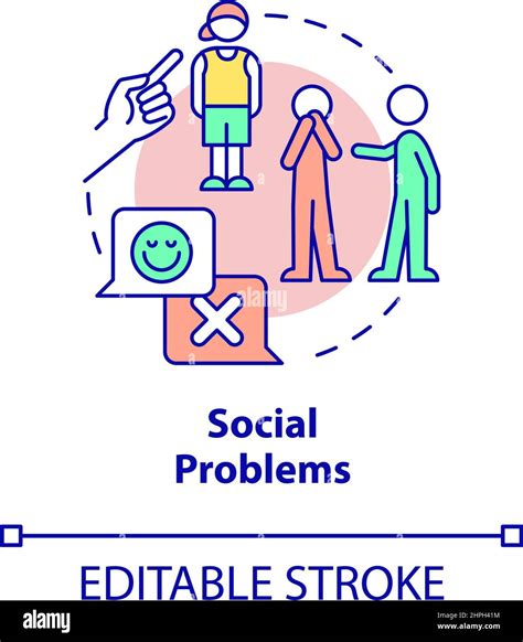 Social Problems Concept Icon Stock Vector Image And Art Alamy