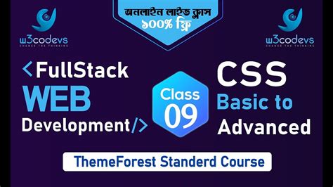 সিএসএস Css Css3 Basic To Advance Part 09 Css Bangla Tutorial By W3codevs Youtube