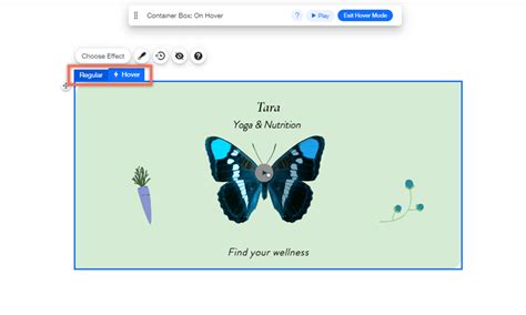 wix editor adding and setting up a hover interaction help center