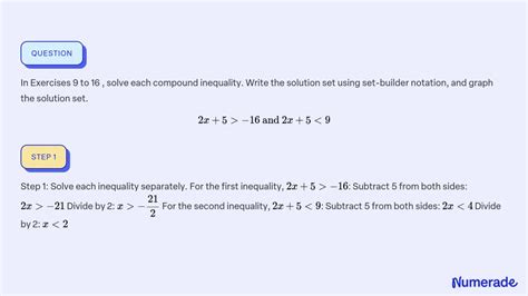 solved in exercises 9 to 16 solve each compound inequality write the