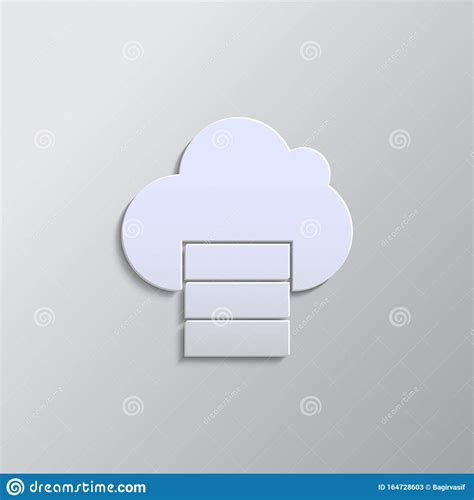 Database Server Cloud Computing Paper Style Icon Paper Style Vector