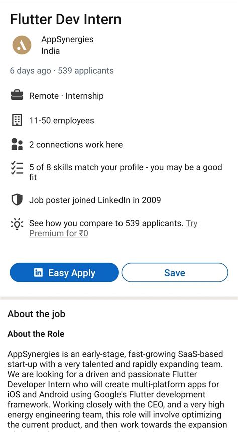 Dinesh Sowndar On Linkedin Flutter Flutterjobs Intern Intership
