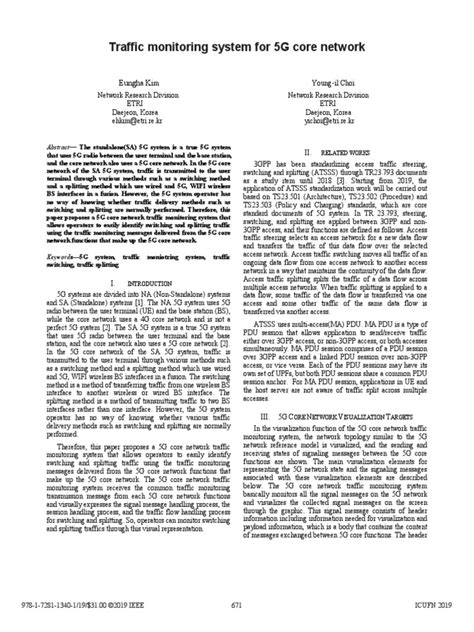 Traffic Monitoring System For 5g Pdf Computer Network Wi Fi