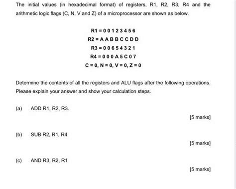 [solved] the initial values in hexadecimal format solutioninn
